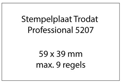 Stempelplaat Trodat Professional 5207 met tekst of ontwerp