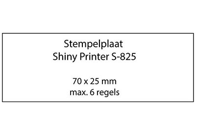 Stempelplaat Shiny Printer S-825 | Tekstplaatje maken